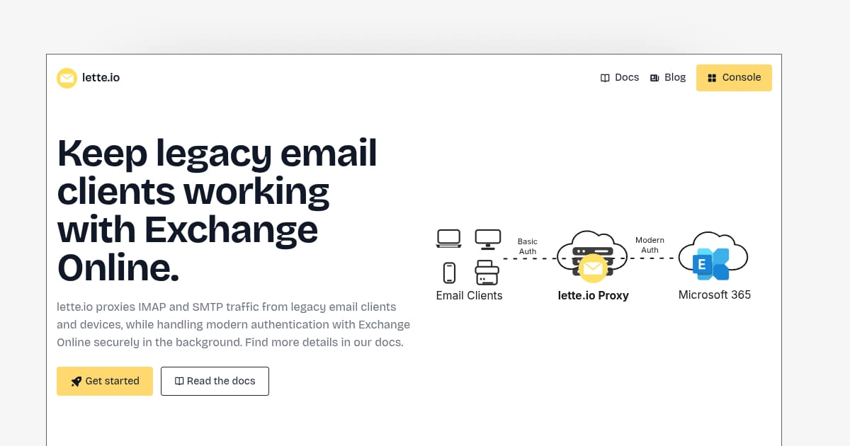 lette.io — Keep legacy email working with Microsoft 365